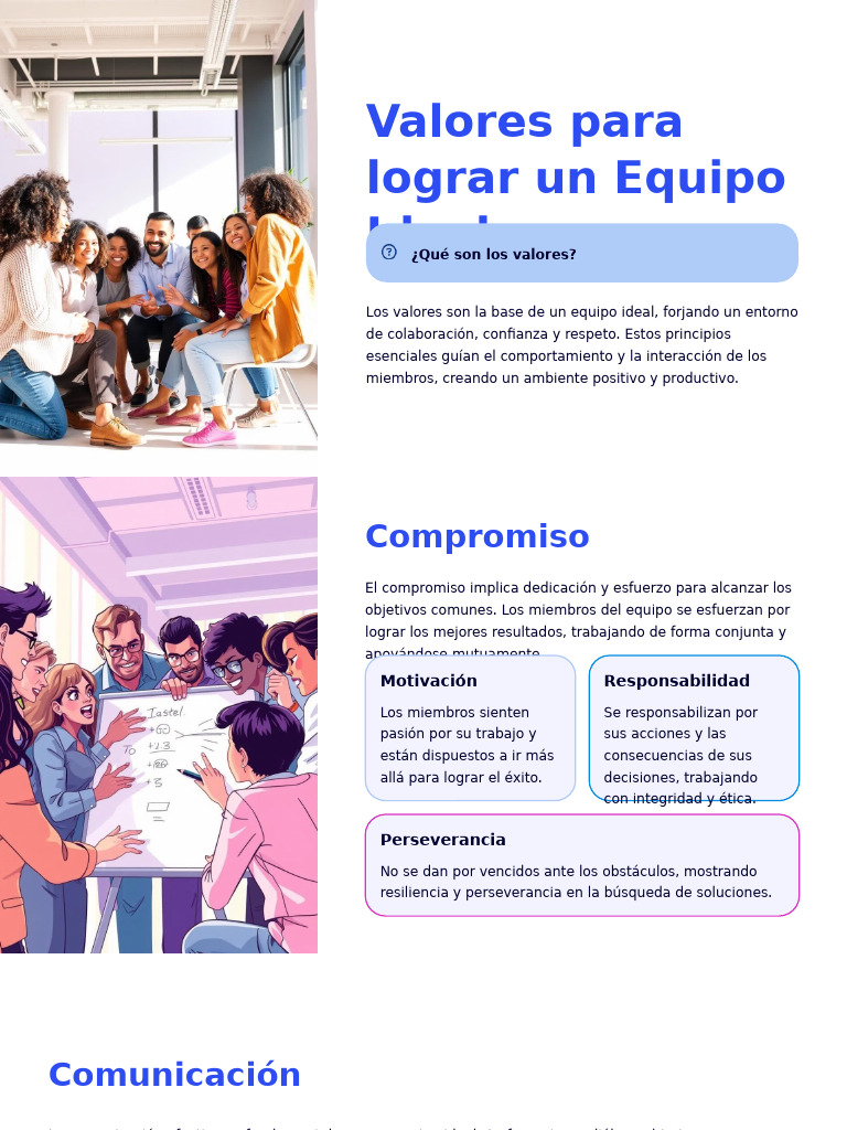 Valores para Lograr Un Equipo Ideal | PDF