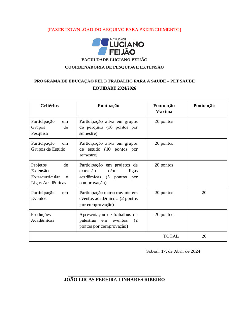 BAREMA (Modelo) | PDF