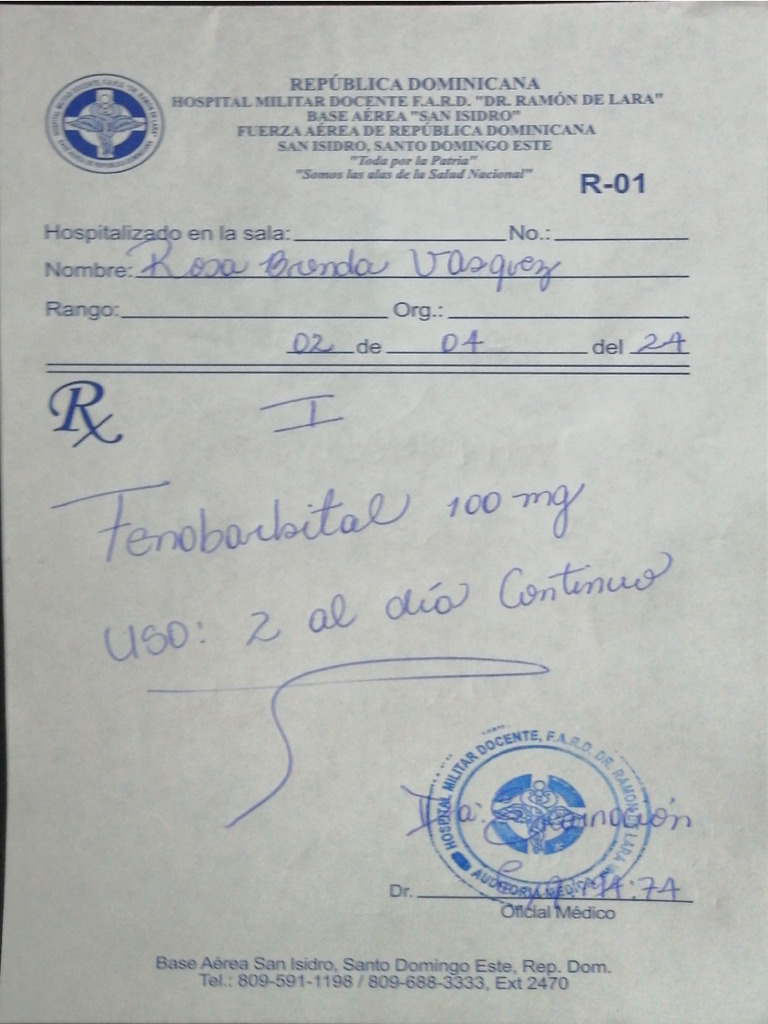 Receta Fenobarbital | PDF