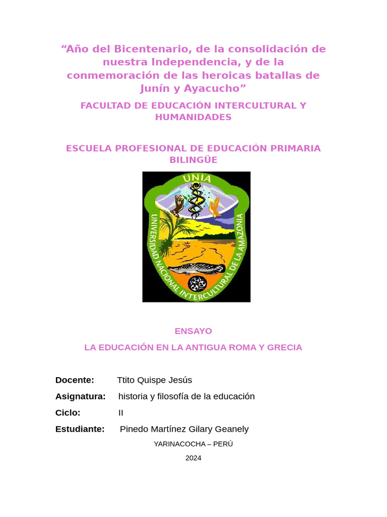 Gilary Ensayo Historia | PDF