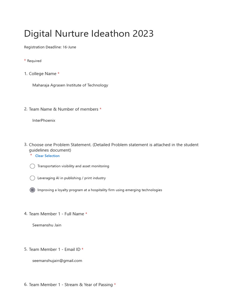 Digital Nurture Ideathon 2023 | PDF