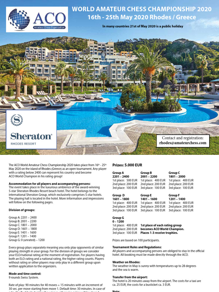 ACO World Amateur Chess Championship 2020 | PDF