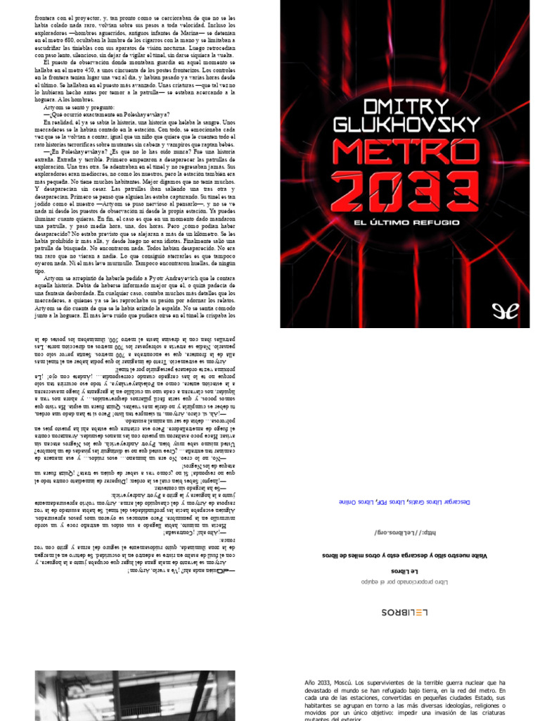 Metro 2033 - Dmitry Glukhovsky Booklet 1 | PDF