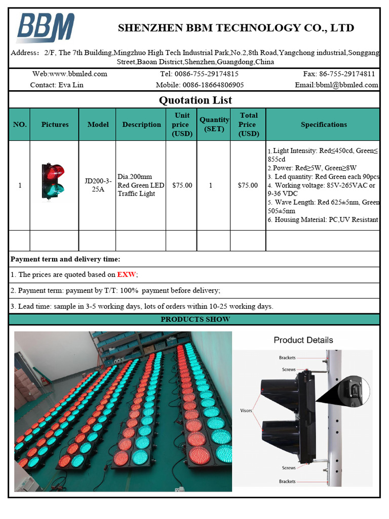 Quotation List For JD200!3!25A | PDF