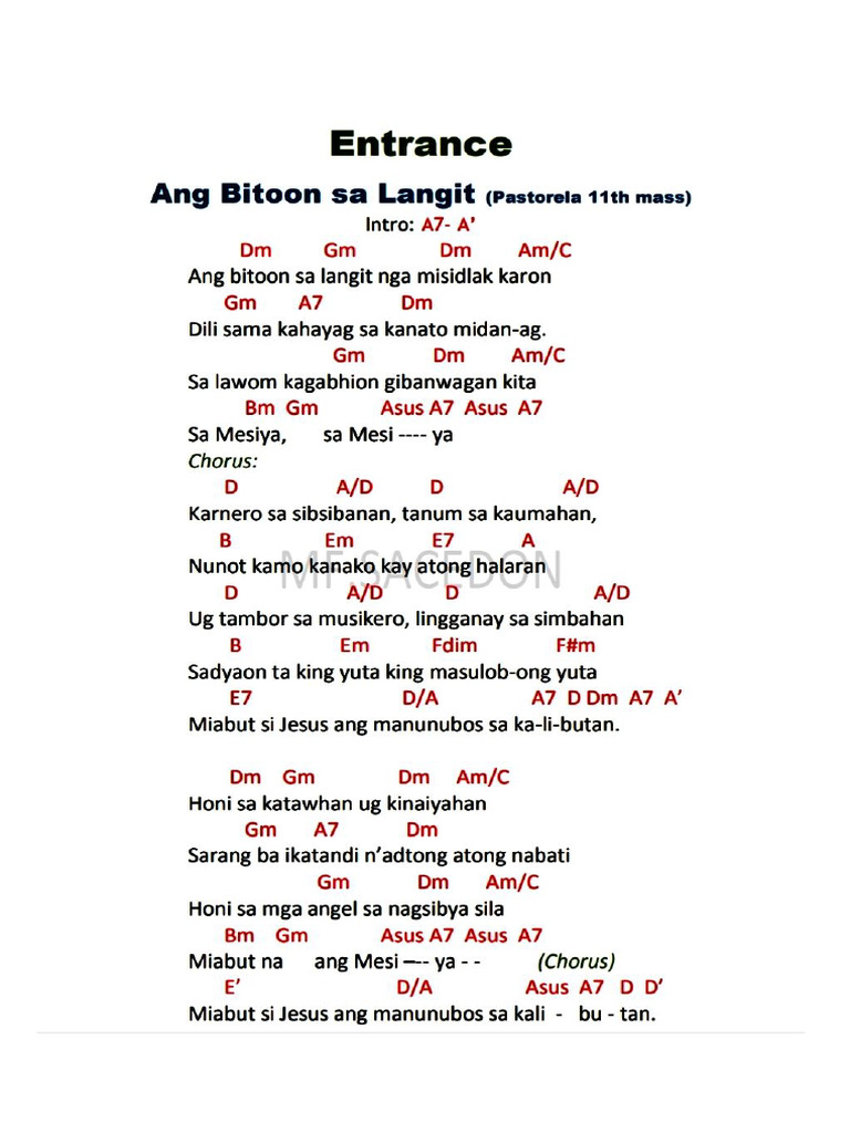 Ang Bitoon Sa Langit - 11th Mass Pastorela | PDF