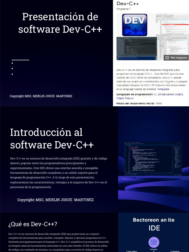 Introduccion e Importancia-software-Dev-C++_MSC MERLIN MARTINEZ | PDF