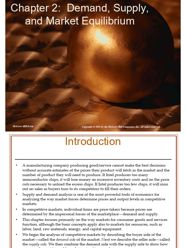 Chapter 2 Demand, Supply, and Market Equilibrium | PDF