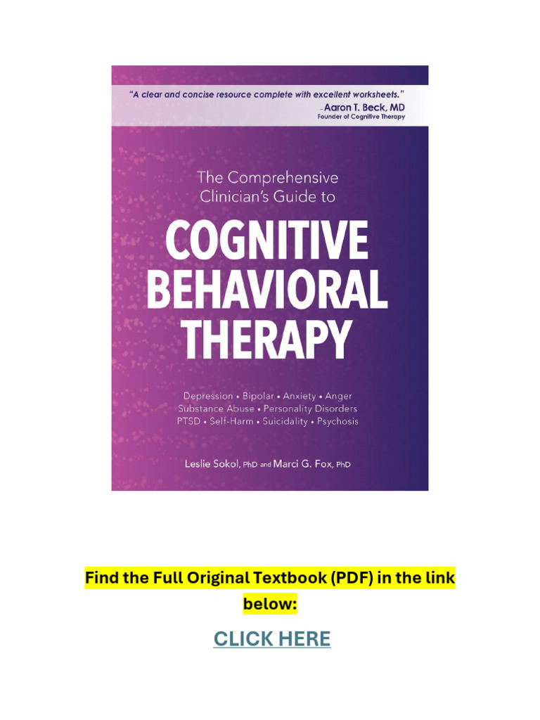 The Comprehensive Clinician's Guide To Cognitive Behavioral Therapy ...