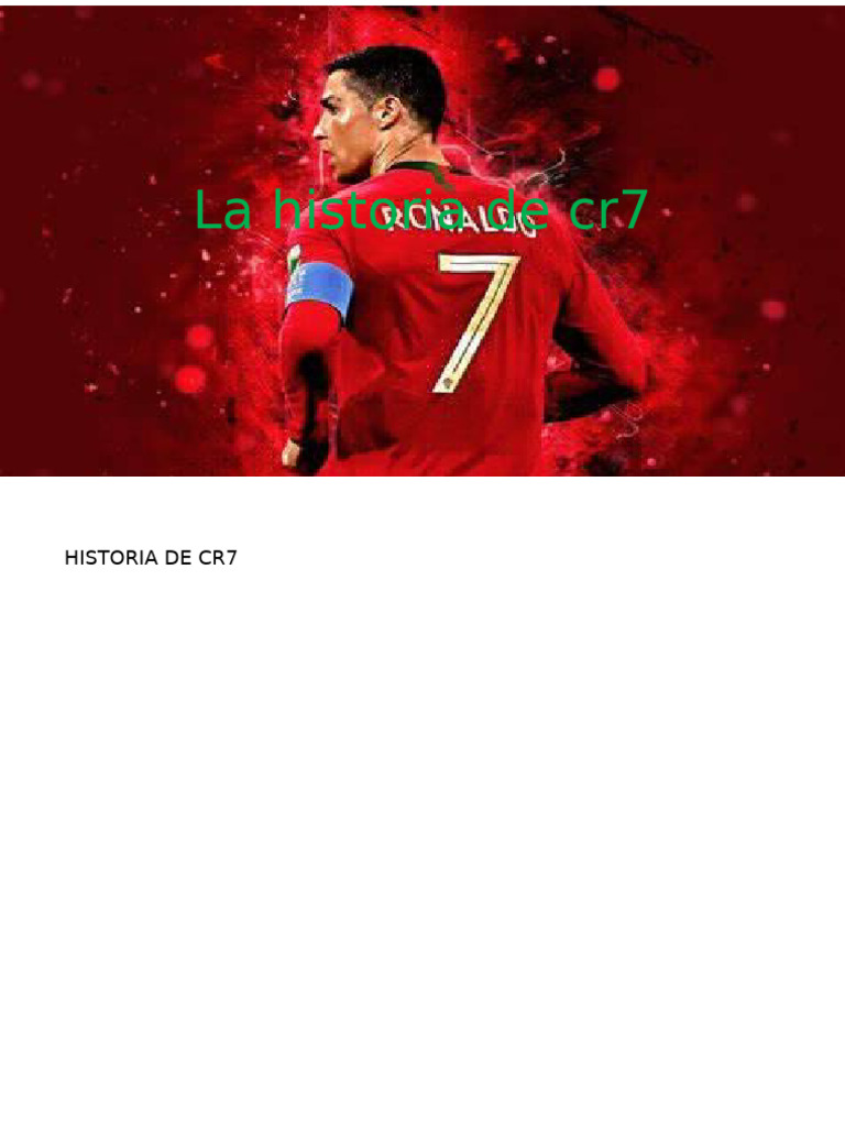 La Historia de Cr7 | PDF