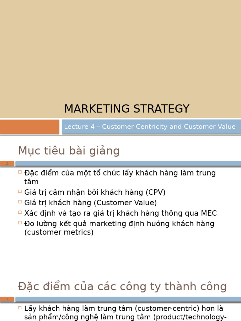 MS Lecture 4 (Update) - Customer Centricity and Customer Value | PDF