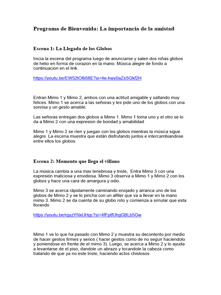 Programa de Bienvenida | PDF