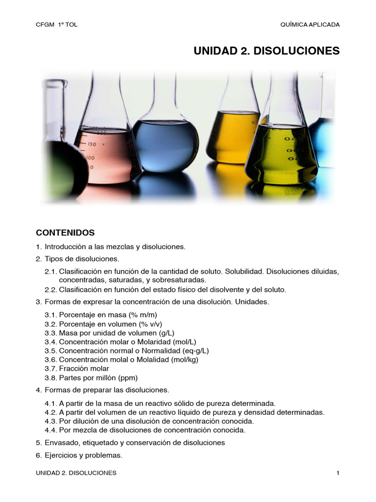 Tema 2 - Disoluciones | PDF