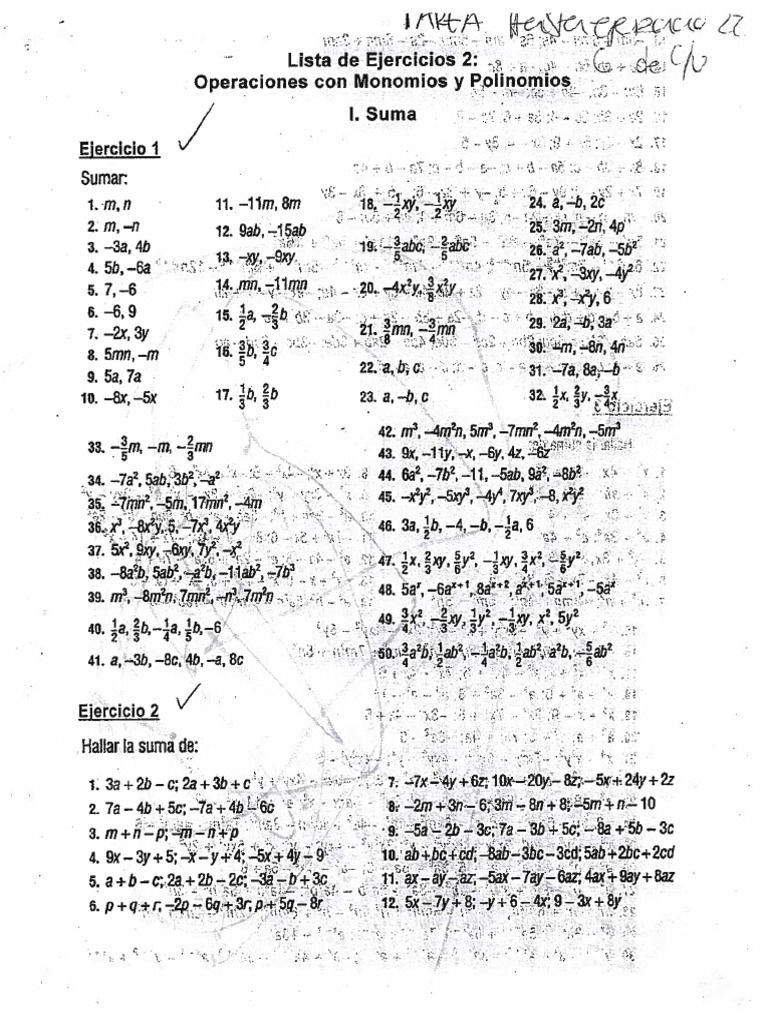 Lista de Ejercicios 2 | PDF