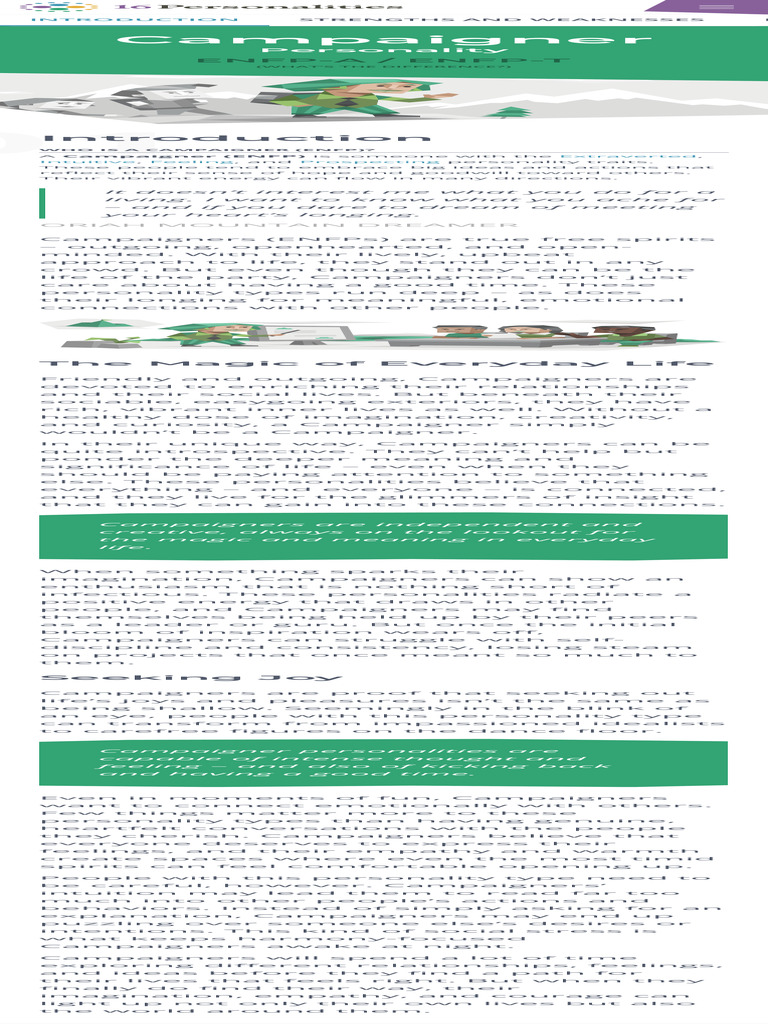 Introduction Campaigner (ENFP) Personality 16personalities | PDF