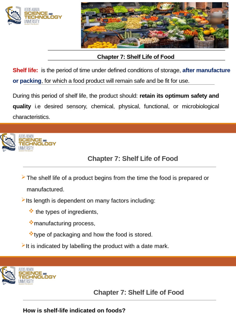 Chapter 7 (Shelflife of Food) | PDF
