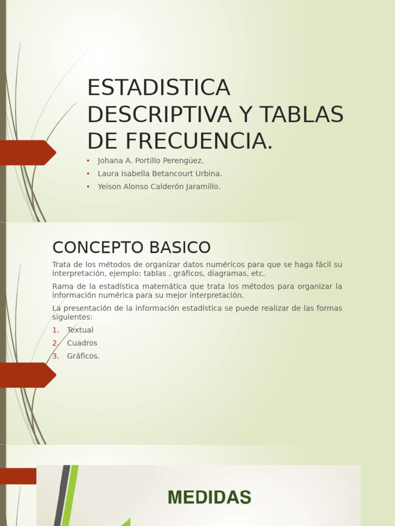 Estadistica Descriptiva y Tablas de Frecuencia | PDF