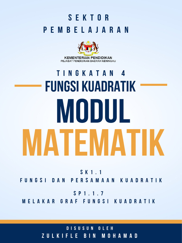 Melakar Graf Fungsi Kudratik - SPB - PPDKGU | PDF