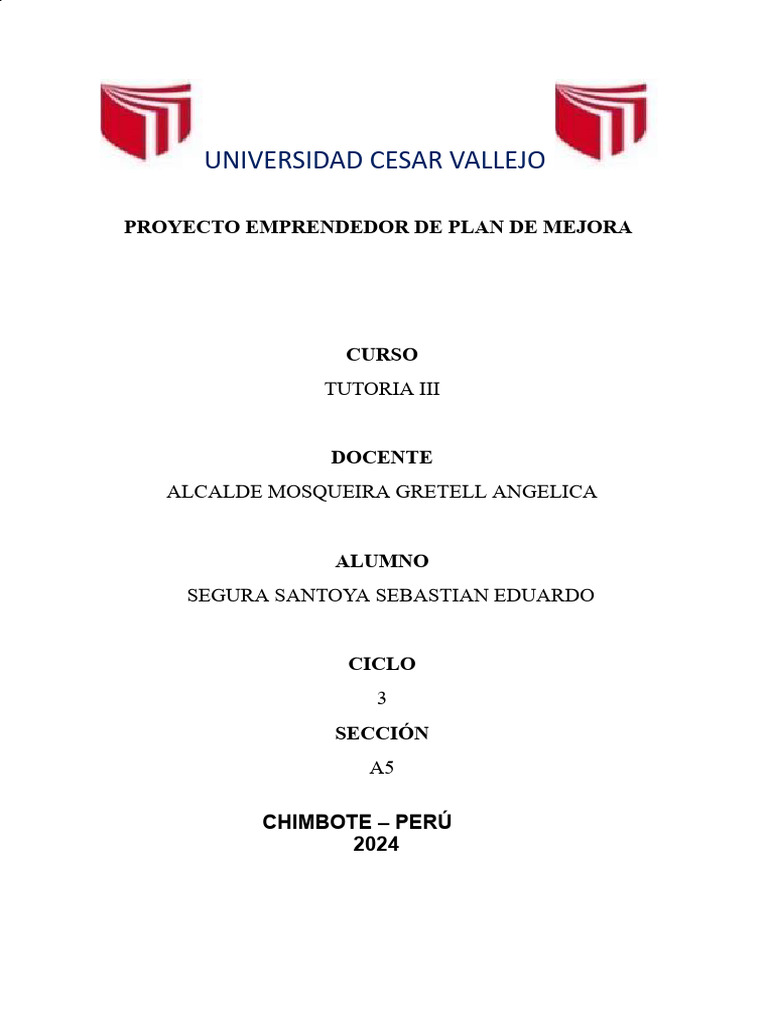 Plan Proyecto Emprendedor (Terminado) | PDF