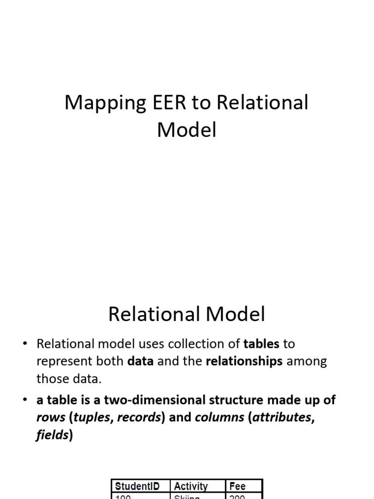 4 - Chapter2 - Mapping EER To Relational | PDF