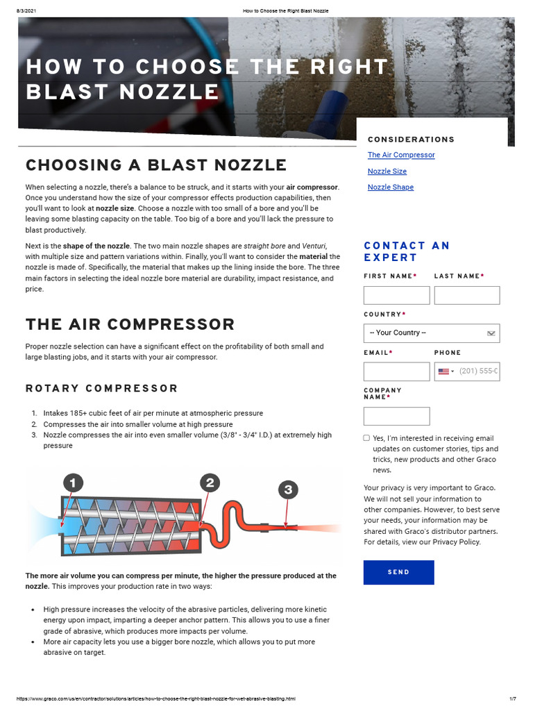 How to Choose the Right Blast Nozzle | PDF