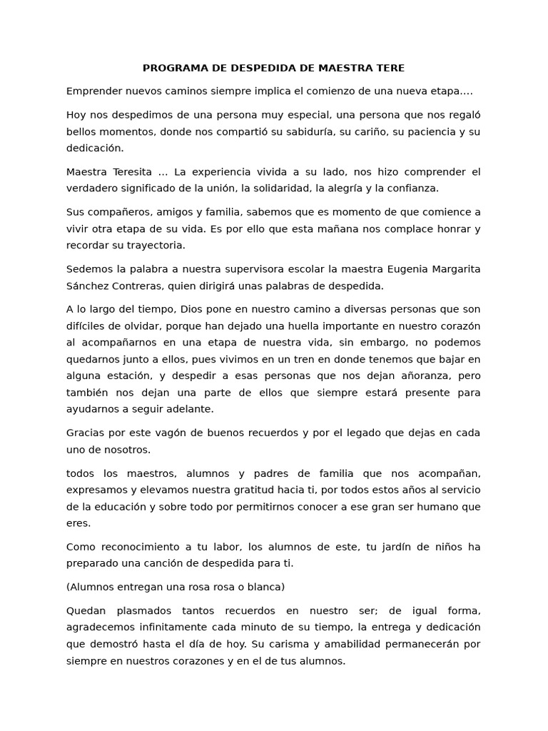 Programa de Despedida Jubilacion | PDF | Religión y espiritualidad