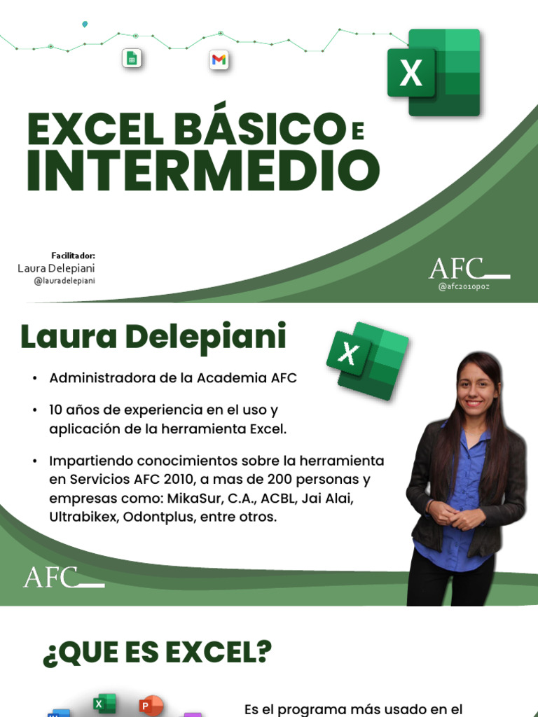 Clase 1 Curso Excel Básico | PDF | Microsoft Excel | Informática