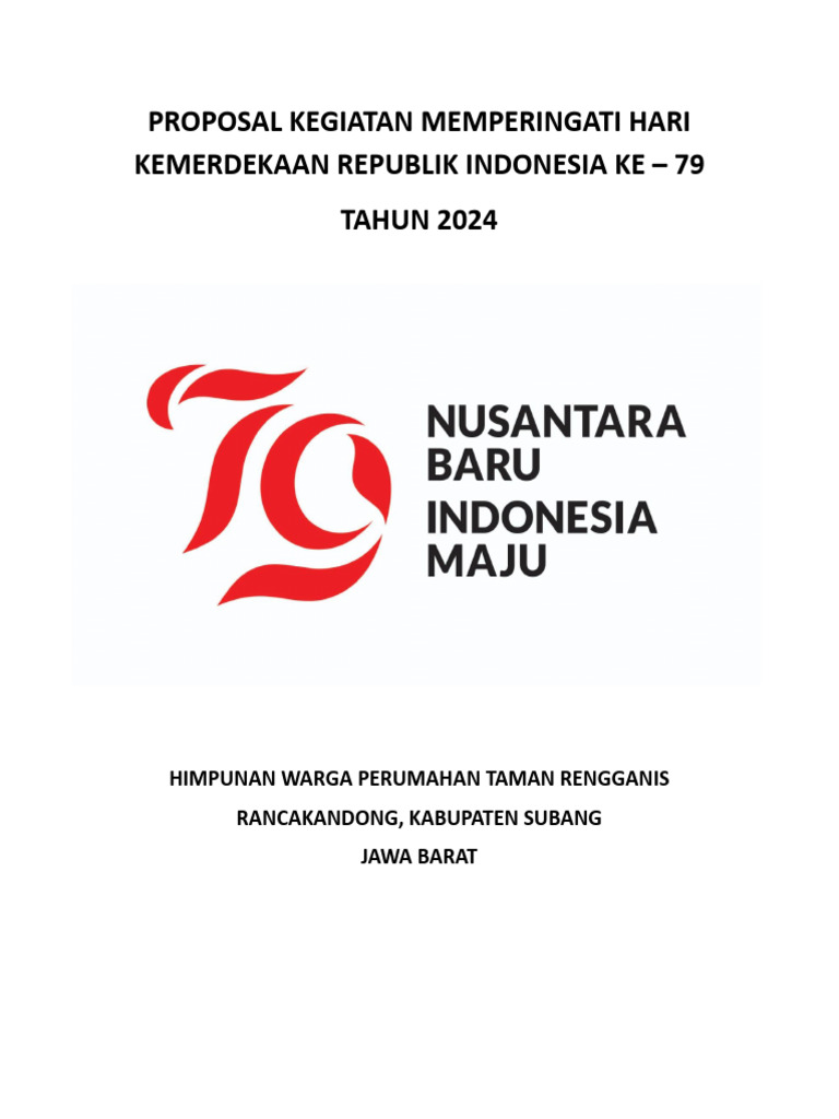 PROPOSAL KEGIATAN MEMPERINGATI HARI KEMERDEKAAN REPUBLIK INDONESIA KE ...