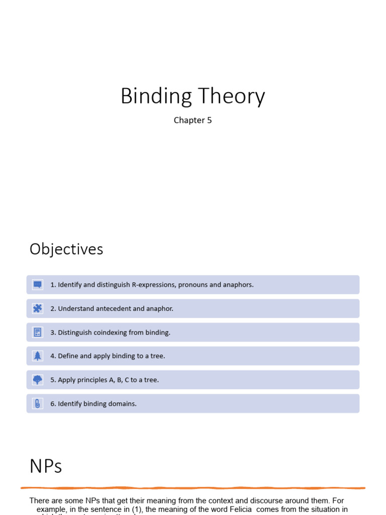 Ch.5 Binding Theory | PDF