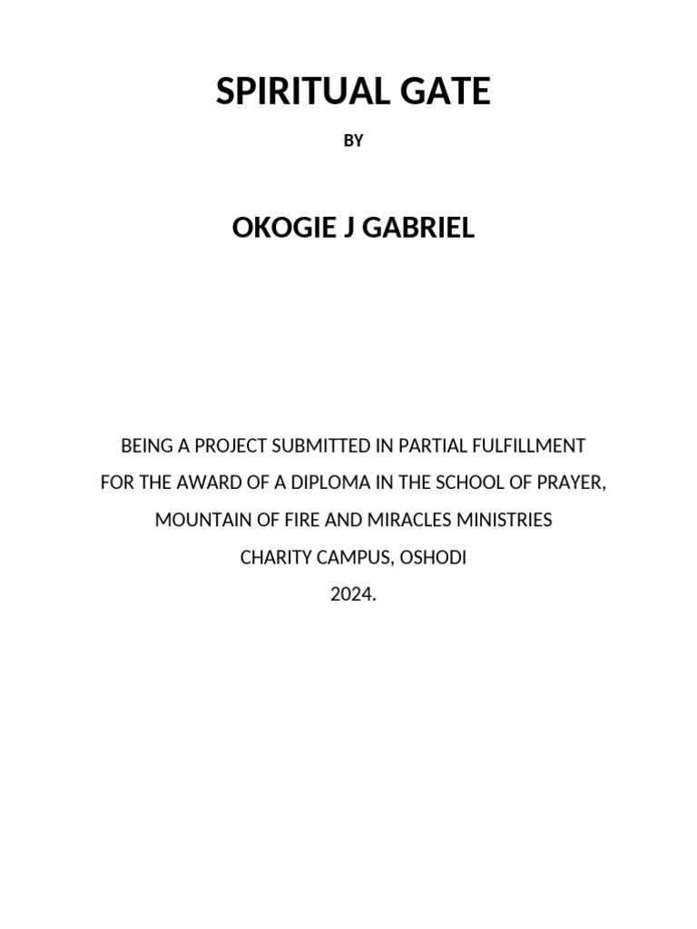 Spiritual Gate | PDF