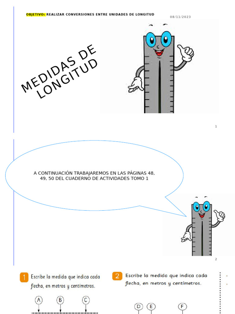 CONVERSION MEDIDAS DE LONGITUD | PDF