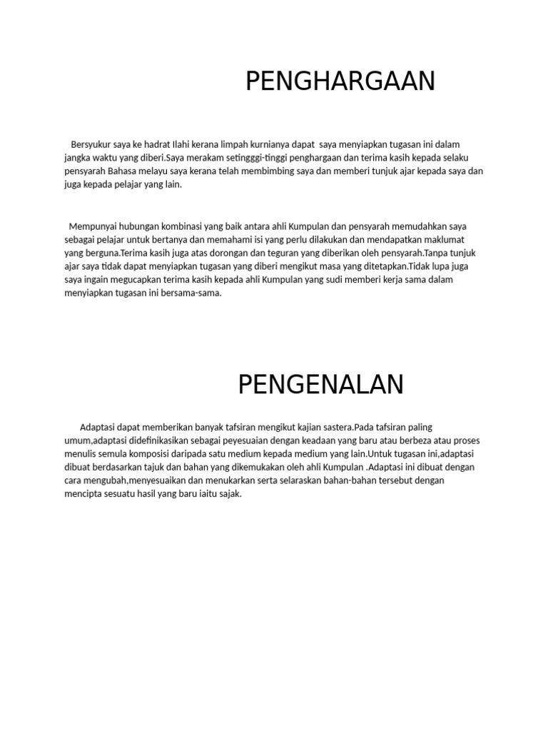 Kerja PB BM | PDF