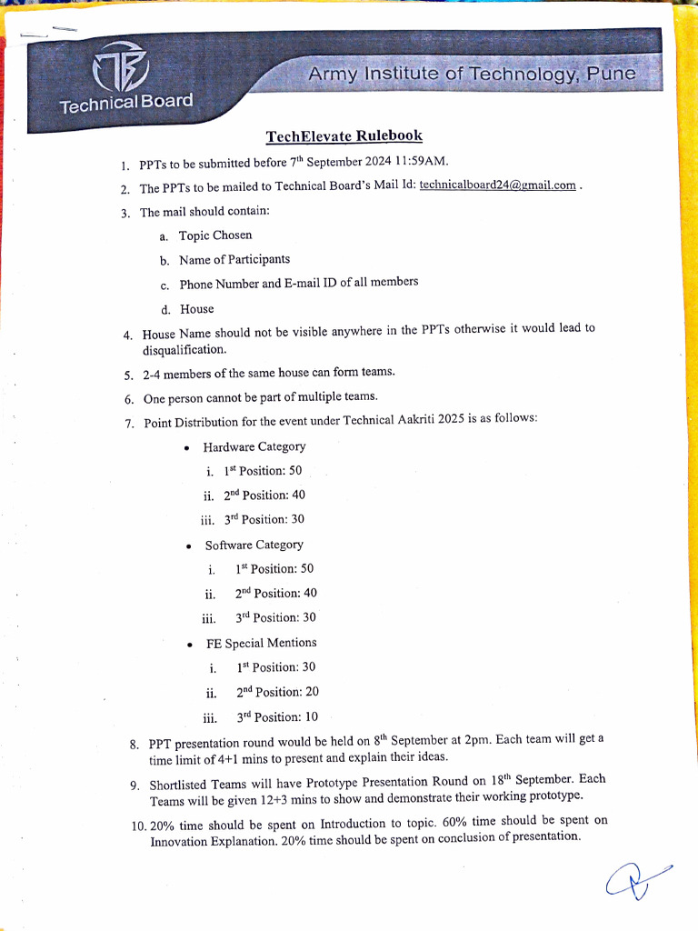 Techelevate Rulebook | PDF