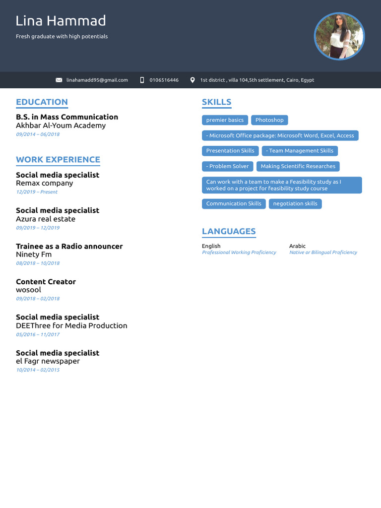 Lina's Resume | PDF | Career & Growth | Business