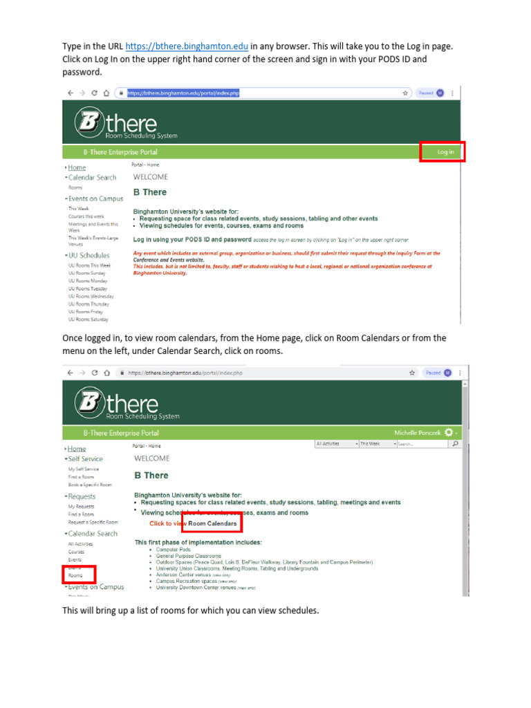 Room Schedules Tutorial Pdf
