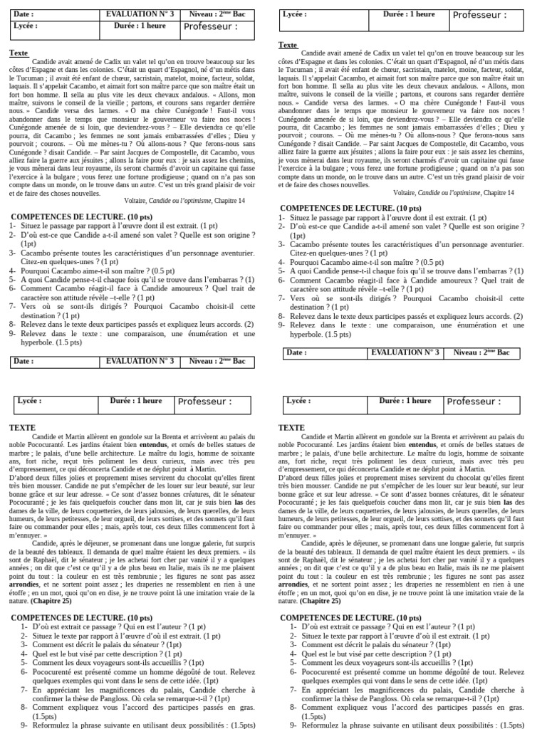 Evalu Candide | PDF