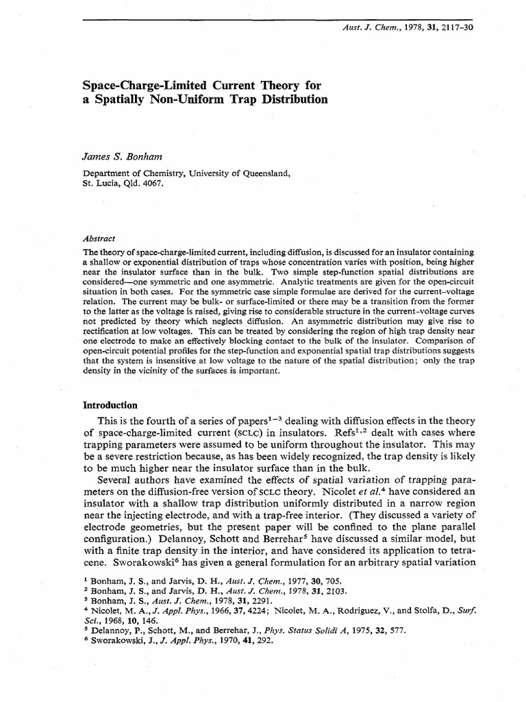 Space-Charge-Limited Current Theory For Spatially Non-Uniform Trap Distribution | PDF