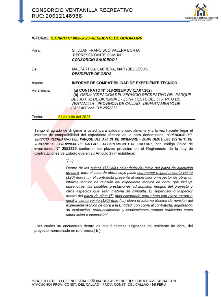 Informe de Compatibilidad - Chavin de Huantar | PDF | Residuos