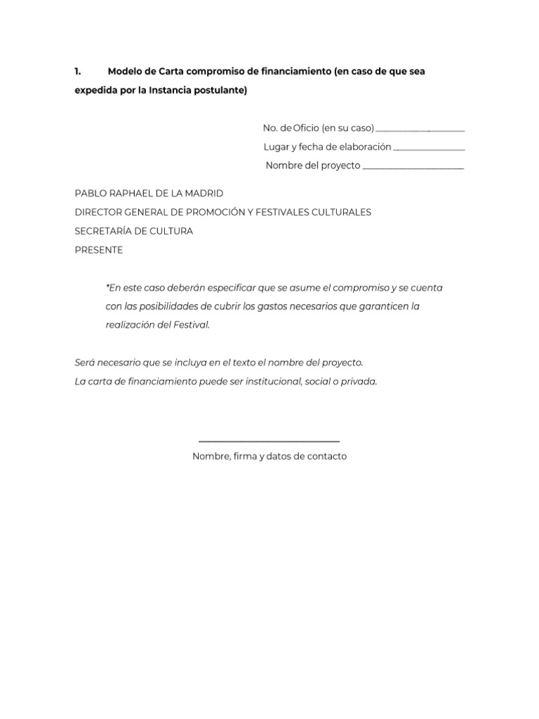 Modelo de Cartas | PDF