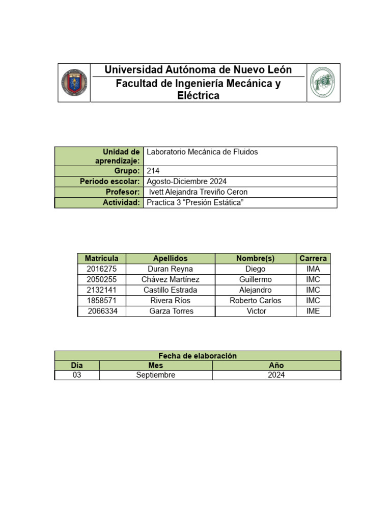 Reporte Practica 3 Fluidos | PDF
