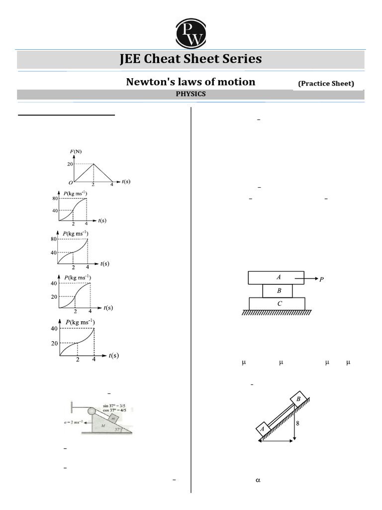 Newton's Laws of Motion | PDF
