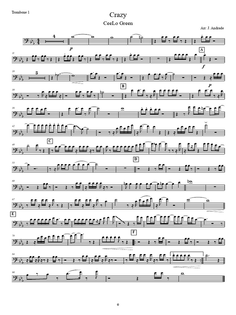 Crazy - Trombone 1 | PDF
