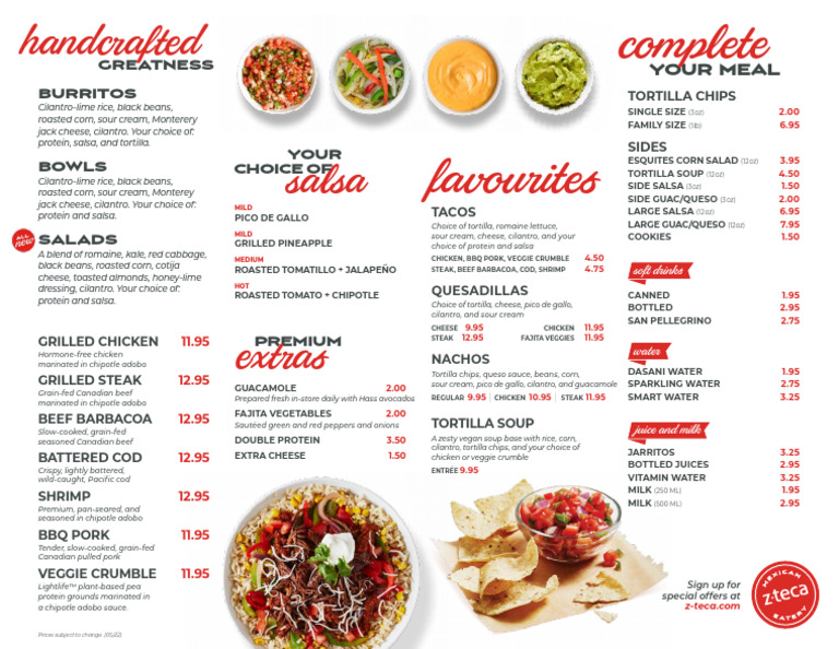 Z Teca Menu | PDF