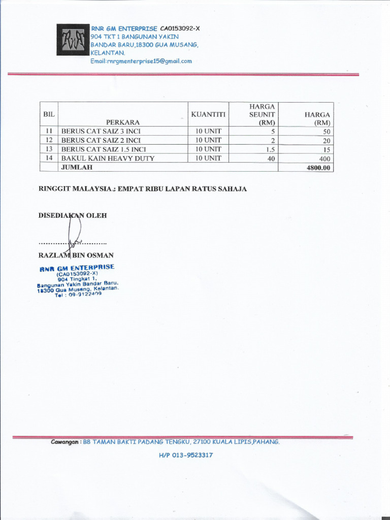Sebutharga Alatan Ganti | PDF