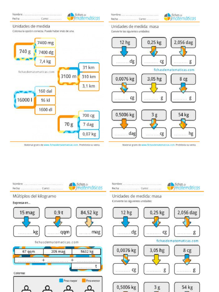 Medidas de Peso | PDF