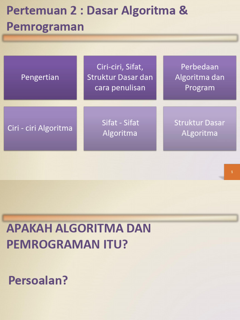DPK Pertemuan 2 Dasar Algoritma Dan Pemrograman Dan Pembagian Kelompok ...