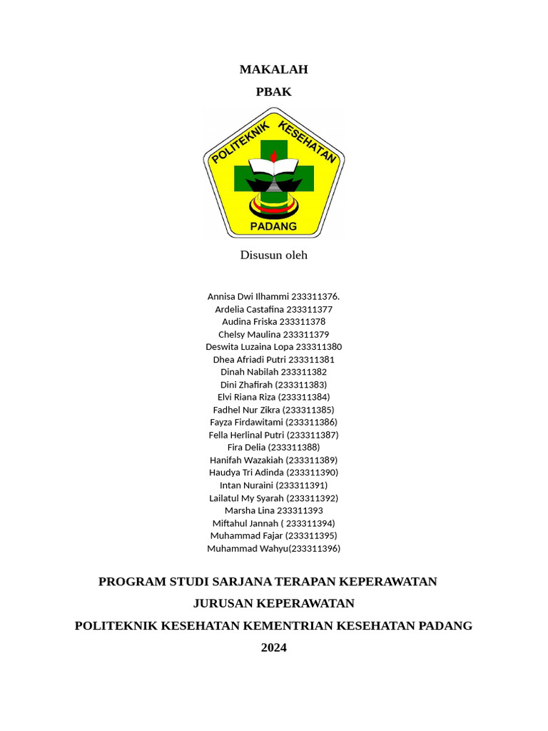 Makalah Pbak | PDF