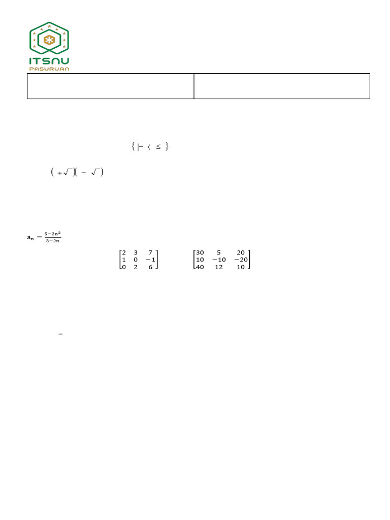 UTS Kalkulus 2023 | PDF