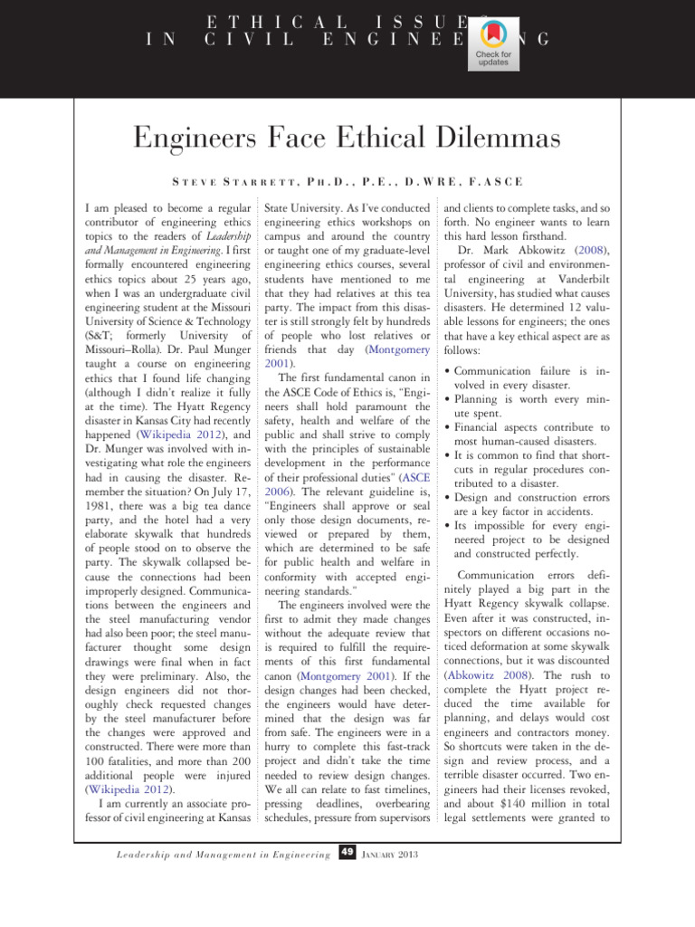 Engineers Face Ethical Dilemmas | PDF