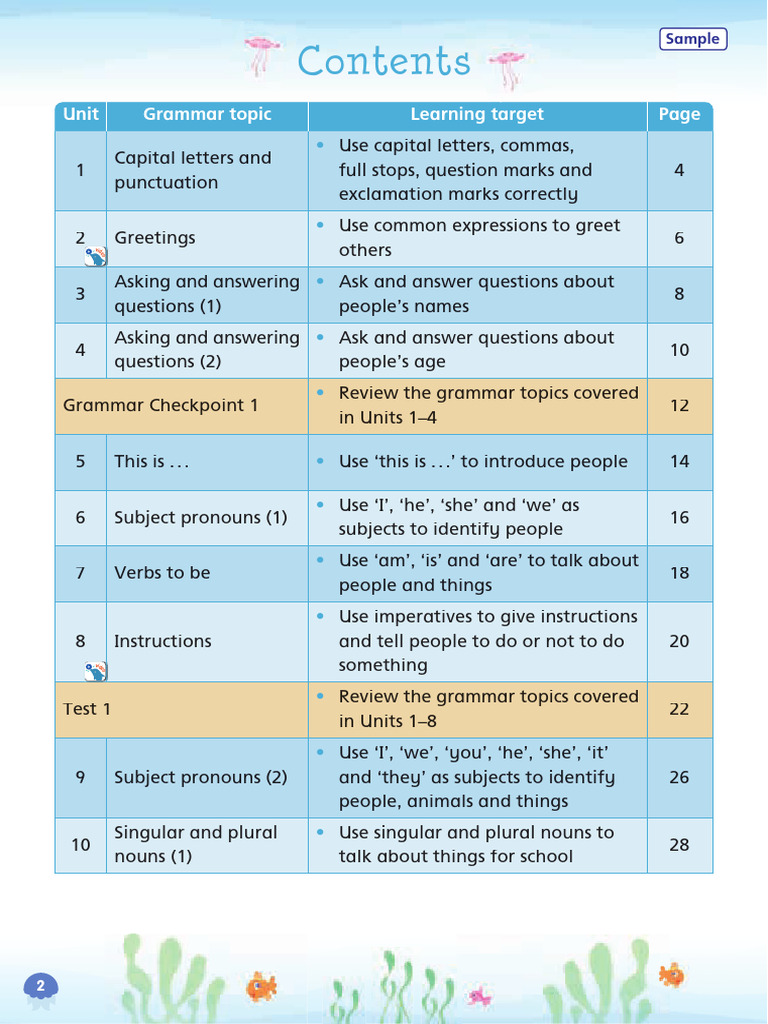 Grammar Wonderland 1a Sample | PDF