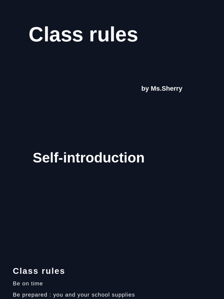 Class Rules | PDF